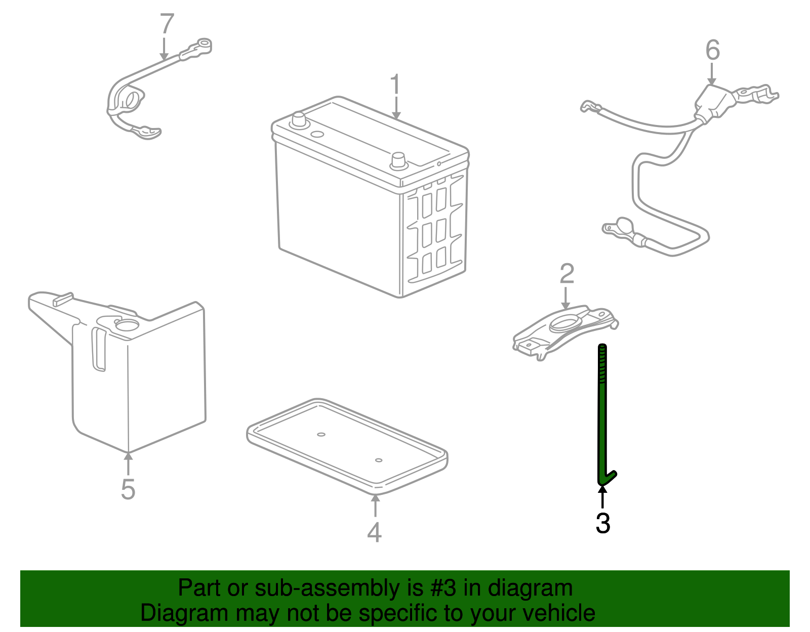 31513-SR3-000 - Battery Bolt 1992-2009 Honda | Honda Parts Online