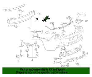 2010-2013 Chevrolet Camaro Rear Driver Side Bumper Fascia Reinforcement ...