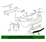 2010-2013 Chevrolet Camaro Black Rear Bumper Fascia Molding 92218168 GM ...