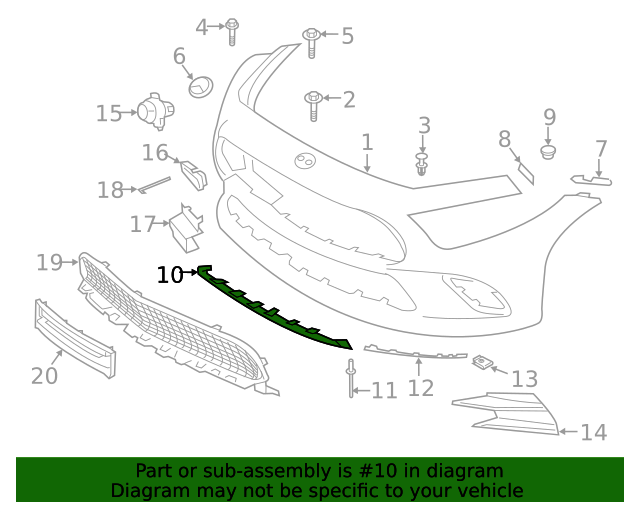 257-885-05-02 - Bumper Trim 2019-2021 Mercedes-Benz | AutoNationParts.com
