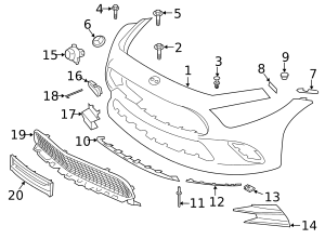 257-885-53-02 - Outer Molding For 2019-2021 Mercedes-Benz | Mercedes ...