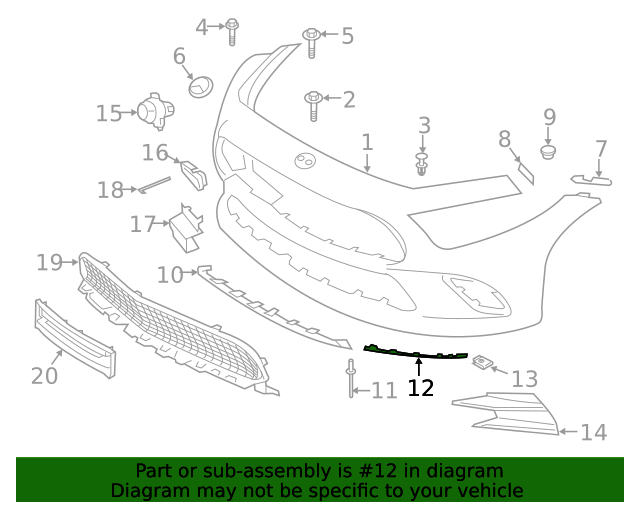 257-885-53-02 - Outer Molding For 2019-2021 Mercedes-Benz | Mercedes ...