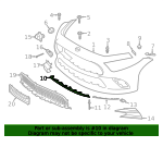 Mercedes-Benz OEM Center Molding Part# 257-885-03-02 | OEM Vehicle Parts