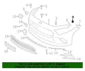 257-885-41-02 - Support Bracket Nut 2019-2023 Mercedes-Benz ...