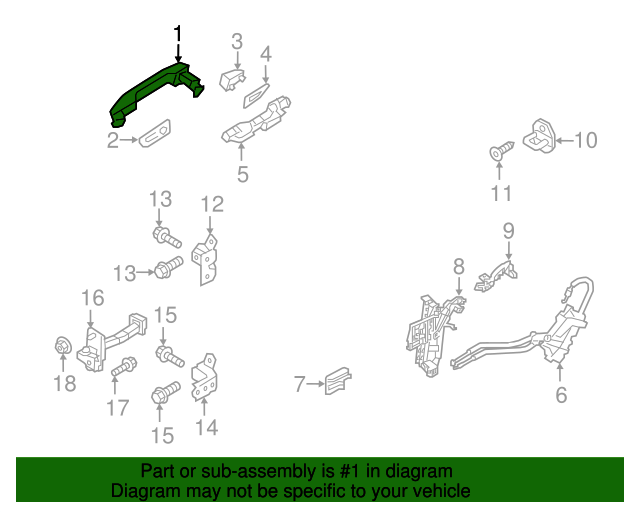 83661-G2000 - Handle, Outside - 2017-2022 Hyundai Ioniq | OEM Hyundai ...
