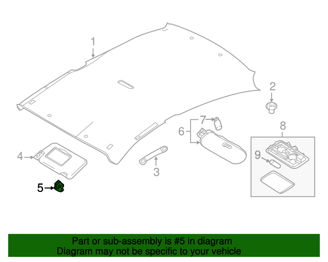 2012-2019 Nissan Sun-Visor Holder 96409-1HA0A | TascaParts.com