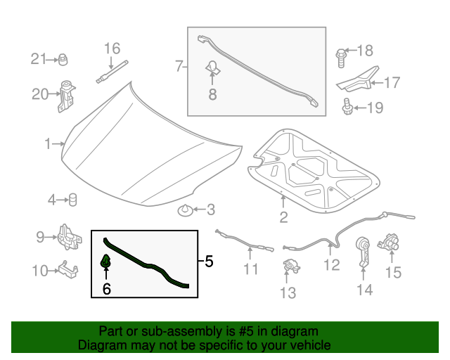 86435-2T000 - Front Weather-Strip 2011-2016 Kia Optima | Kia.Parts Store