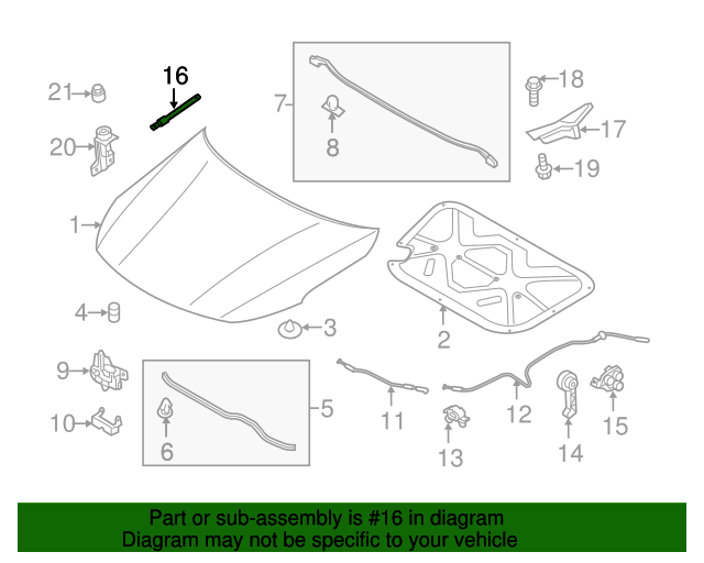 81161-4C000 - Hood Lift Support 2011-2015 Kia Optima | Kia.Parts Store