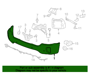 2016-2019 GM Front Bumper 23243501 | OEM GM Parts