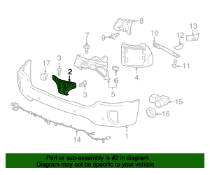 2016-2019 Chevrolet Front Bumper Impact Bar Bracket 23243085 GM ...