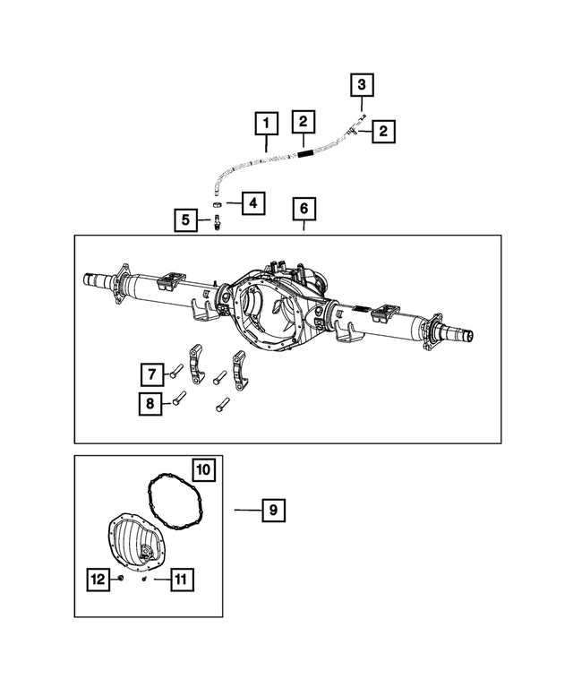 MOPAR GENUINE REAR AXLE HOUSING - 68460131AA - 68460131AA | Mopar ...
