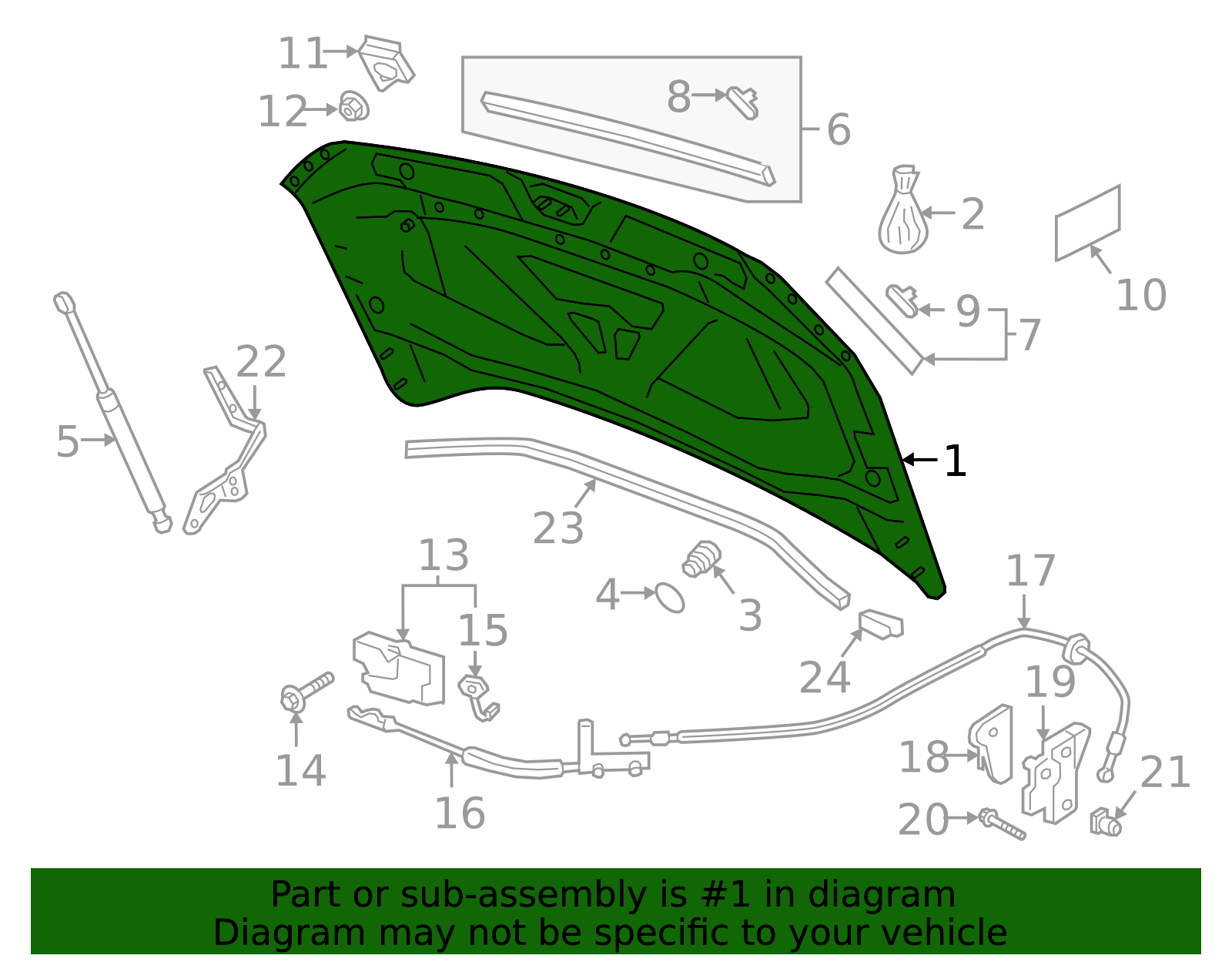 2018-2024 Volkswagen Tiguan Hood Panel 5NN-823-031-B | OEM Parts Online