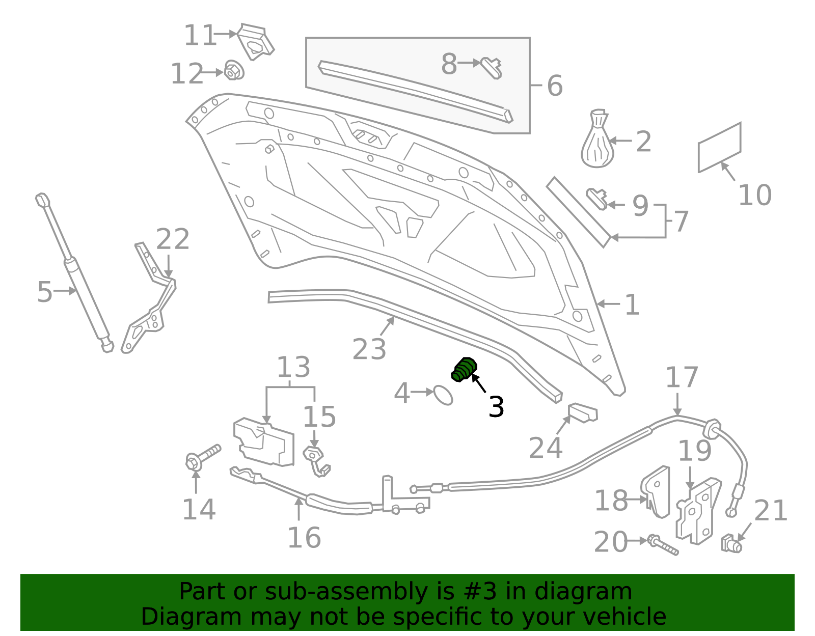 2018-2024 Volkswagen Hood Bumper 357-823-500-A | OEM VW Parts Haus