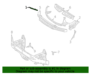 2016-2024 Mercedes-Benz Mounting Rail 167-885-30-00 | Mercedes-Benz Parts