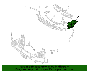 167-885-54-03 - Bumper Cover Support Rail 2020-2023 Mercedes-Benz ...