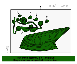 26555-9HM2A - Combo Lamp Assembly 2015 Nissan Altima | Nissan Parts ...