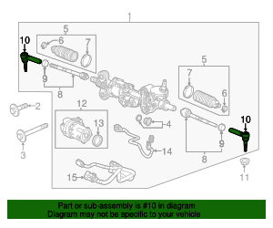 22868912 - OEM GM Outer Tie Rod | GMPartsCenter.net | GM Parts Center