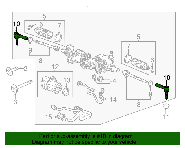 2014-2020 GM Outer Steering Tie Rod End 22868912 | OEM Parts Online