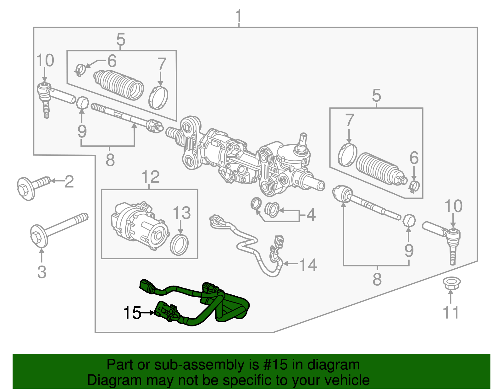 2014-2020 GM Power Steering Control Module Wiring Harness 23231301 ...