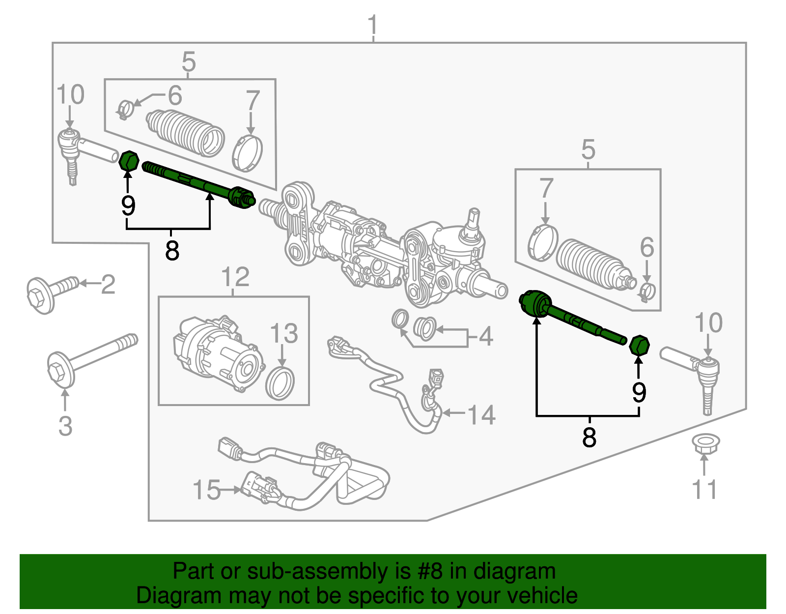 2014-2020 GM Steering Linkage Inner Tie Rod Kit 22834082 GM ...