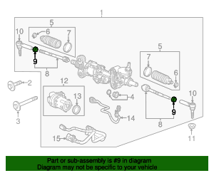 2010-2023 GM Inner Tie Rod Nut M16X1.5,11 Thick 11562065 GM ...