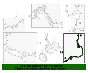 32416791638 - 2010-2019 BMW Power Steering Pressure Hose (32-41-6-791 ...