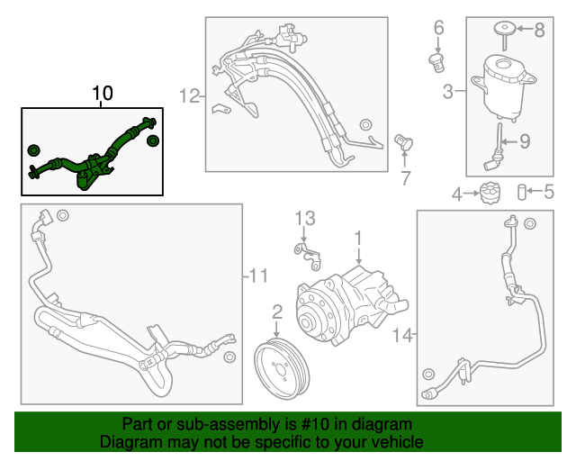 Genuine BMW 32-41-6-796-371 | Power Steering Return Hose | FREE ...