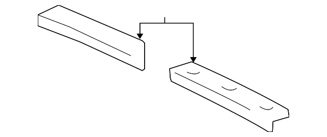 66118-S6D-E00ZZ - 2003-2005 Honda Civic - Stiffener Rear Bumper Face ...