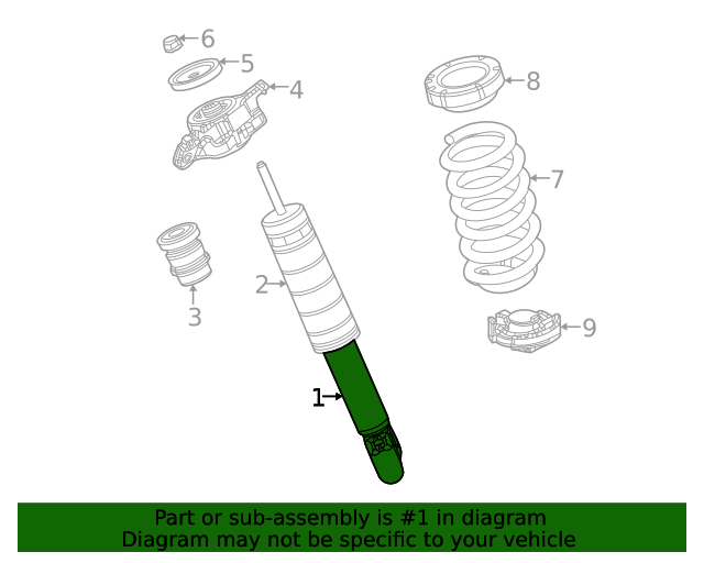 2021-2023 Jeep Grand Cherokee L Shock 68544606aa | TascaParts.com