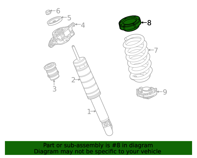 2021-2023 Jeep Spring Upper Insulator 68375897aa | TascaParts.com
