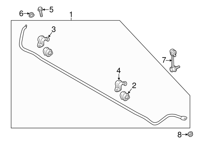 55531-J5000 - Stabilizer Link 2018-2023 Kia Stinger | Kia.Parts Store
