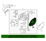 4M8-857-239-9B9 - Glass Frame 2019-2024 Audi | Audi OEM Parts