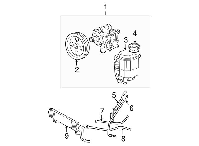 2002-2011 Mopar Power Steering Oil Cooler 68069566AA | TascaParts.com