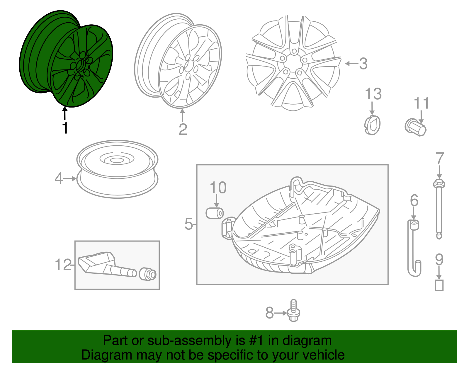 2010-2012 Honda Wheel, Alloy 42700-TP6-A81 | Retail Performance Auto Parts