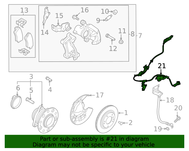 58950-P2000 - Rear Speed Sensor 2021-2023 Kia Sorento | Kia.Parts Store