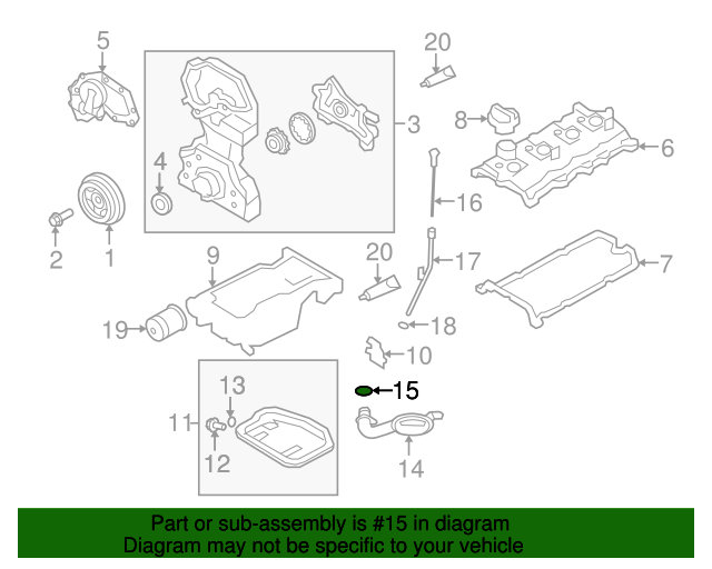 1995-2024 Nissan Engine Timing Cover Gasket 15066-ZL80C | Nissan Parts Plus