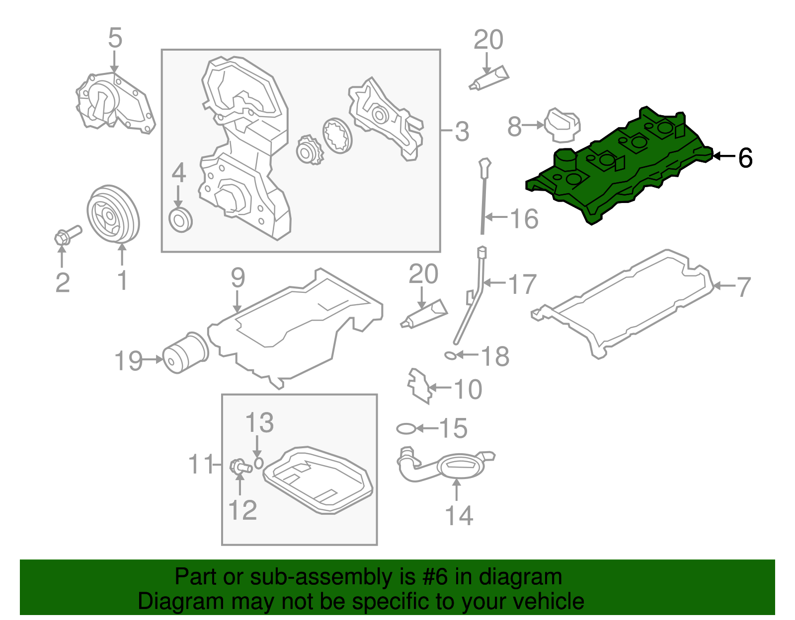 2008-2012 Nissan Rogue Valve Cover 13264-JG30A | Nissan Parts Central