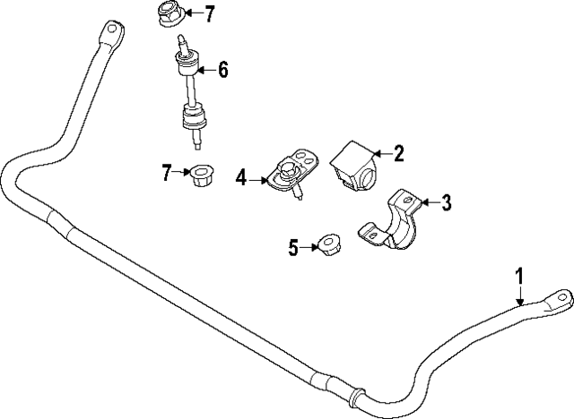 2023-2024 Ford Stabilizer Bar Bushing lc3z5484c | TascaParts.com