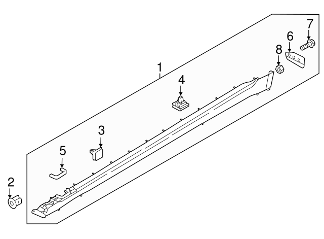 Genuine Rocker Molding Front Clip for 2006-2022 Hyundai | Part# 87758 ...