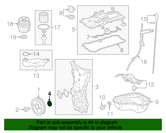 2015-2024 Lexus Rear Main Seal 90311-89014 | Lexus Direct parts