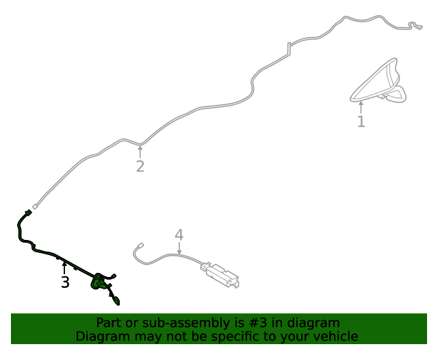 96220-R0100 - Antenna Cable - 2022-2024 Kia Carnival | Kia Auto Parts