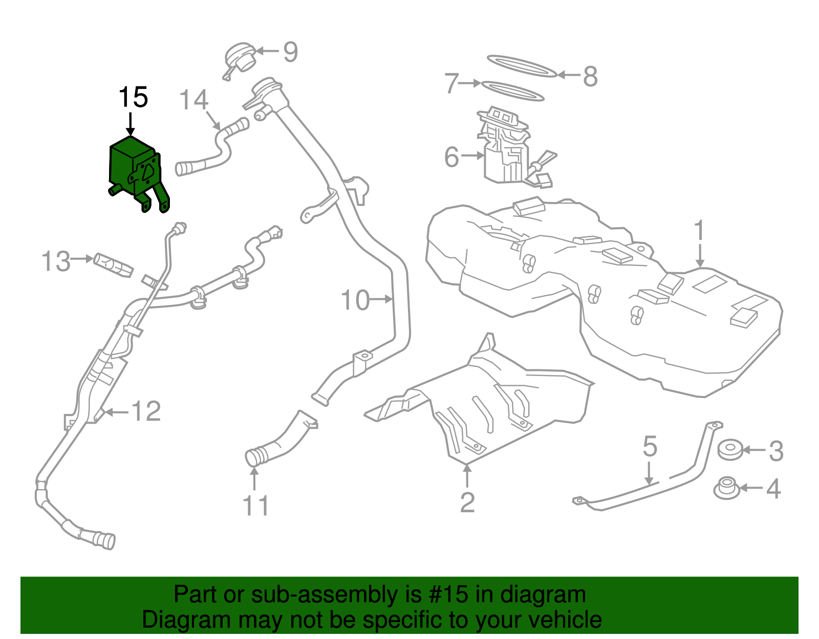 T4A18276 - Vapor Canister Purge Valve Assembly 2017-2023 Jaguar F-Pace ...