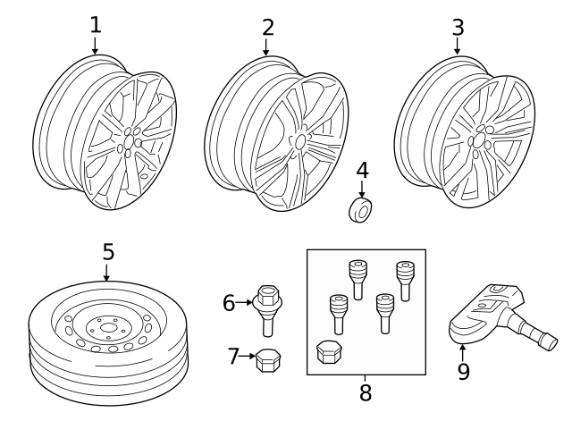 2023-2024 Volvo V60 Cross Country Wheel, Alloy 31680202 | TascaParts.com