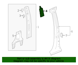2023 GM Inner Center Pillar Reinforced Plate 84554429 | GMPartsDirect.com