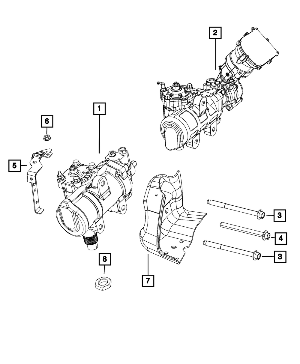 2019-2025 Ram Power Steering Gear 68575538AB | Mopar eStore