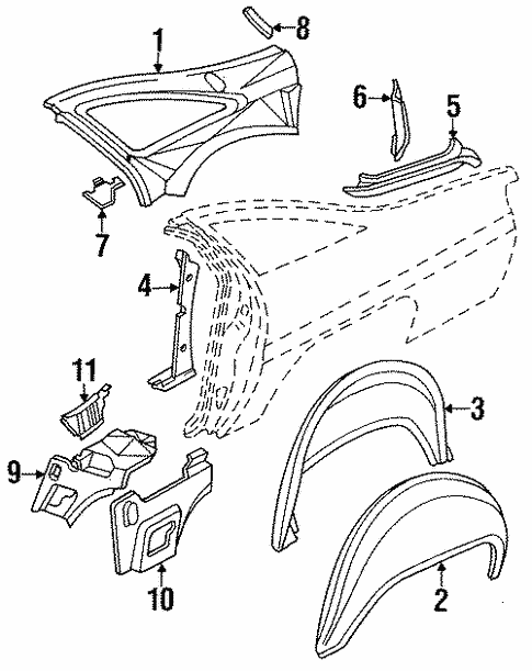 Inner Structure for 1996 Chevrolet Impala | GM Parts Center