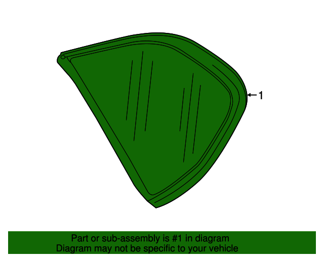 2016-2020 Buick Envision Passenger Side Body Side Window 84319129 GM ...