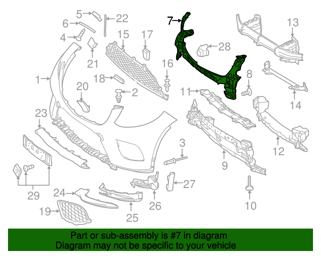 2016-2019 Mercedes-Benz Upper Frame 292-885-05-00 | MB OEM Parts