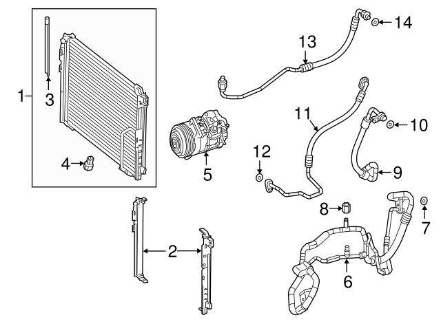2016-2019 Mercedes-Benz Condenser Bracket 099-504-42-18-64 | AutoNation ...