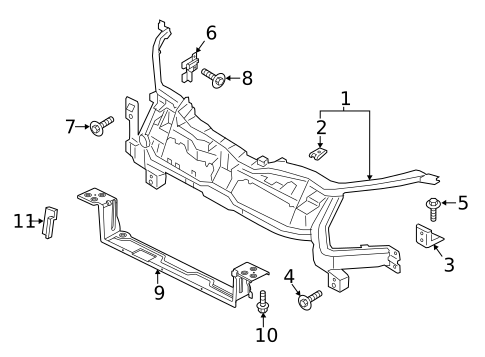 Radiator Support for 2023 Ford Transit-250 | OEM Parts Online